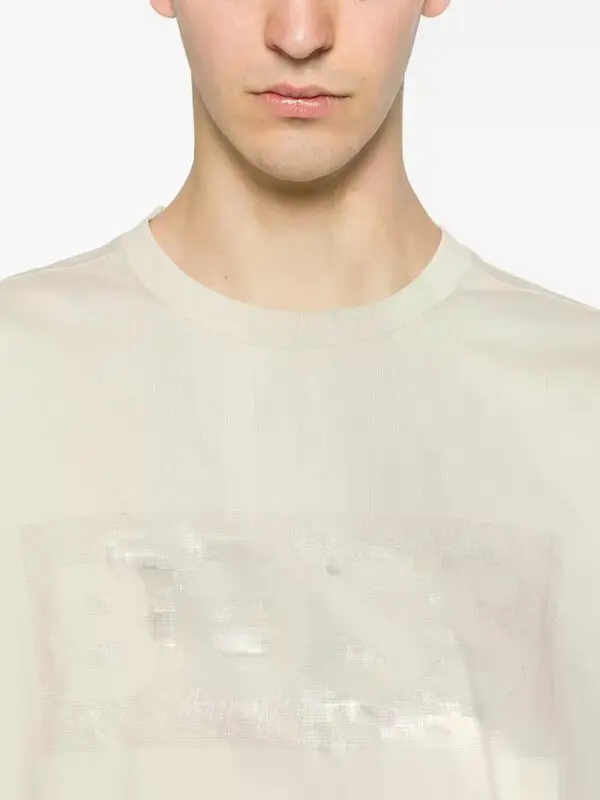 BOSS Logo-print Short-sleeve T-shirt - Neutrals