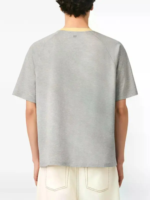 AMI Paris De Coeur Cotton T-shirt - Grey