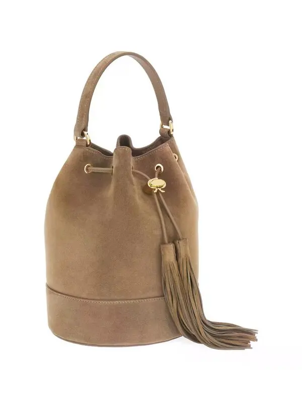 GIANVITO ROSSI Sienna Tassel-detail Bucket Bag - Neutrals