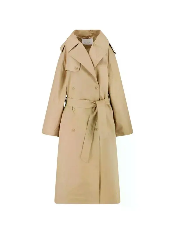 THE FRANKIE SHOP Riva Double-breasted Trench Coat - Neutrals