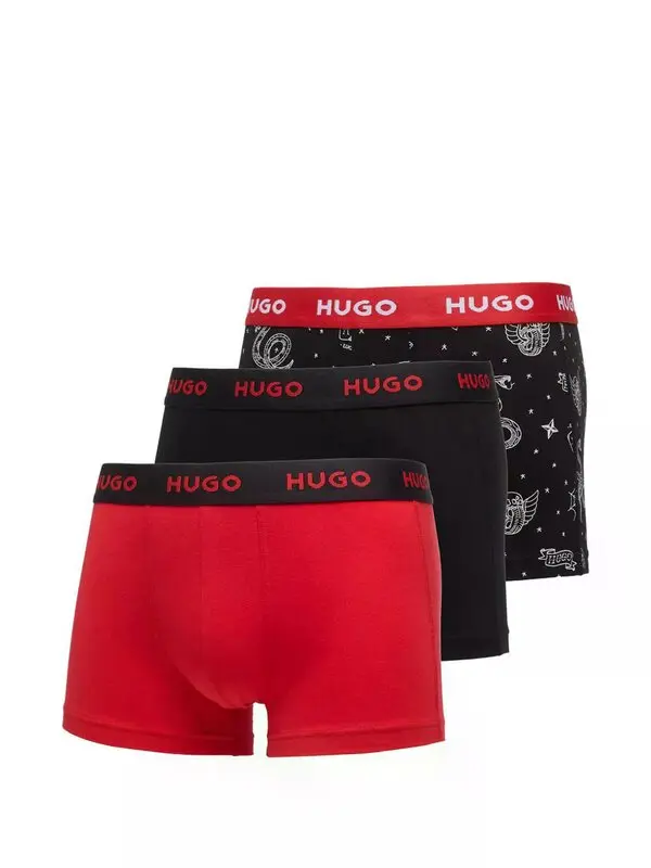 Hugo Logo-waistband Trunks - Black