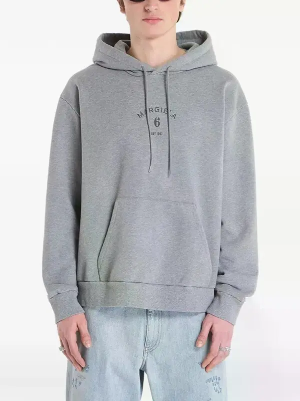MAISON MARGIELA Logo-print Hoodie - Grey
