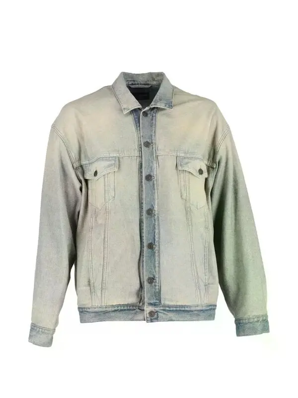 Balenciaga Washed-effect Denim Jacket - Blue