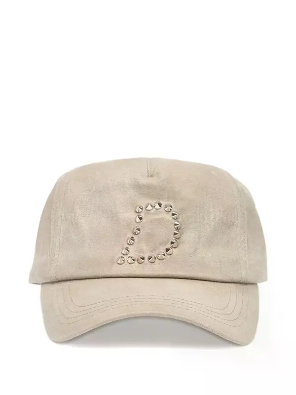 DIME Stud-embellished Waxed Cap - Neutrals