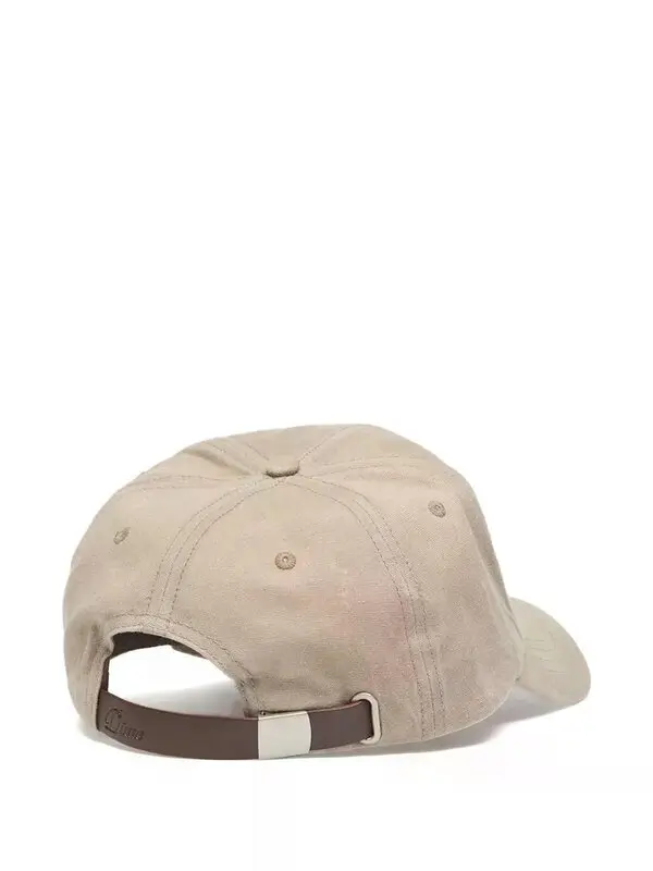 DIME Stud-embellished Waxed Cap - Neutrals