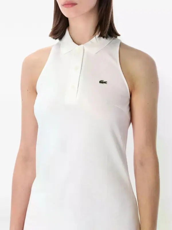 Lacoste Logo-embroidered Sleeveless Mini Dress - White