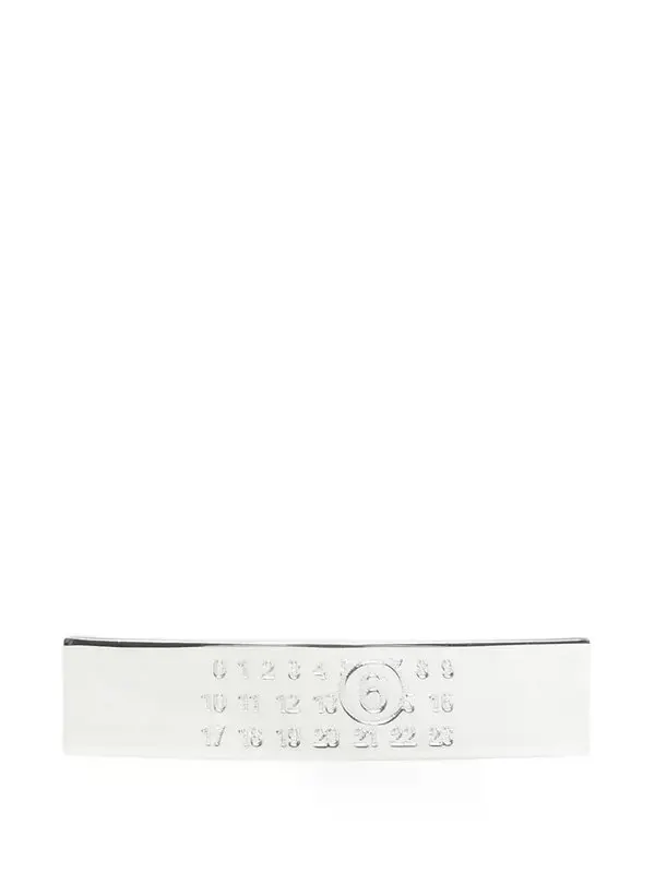 MAISON MARGIELA Logo-engraved Hair Clip - Silver