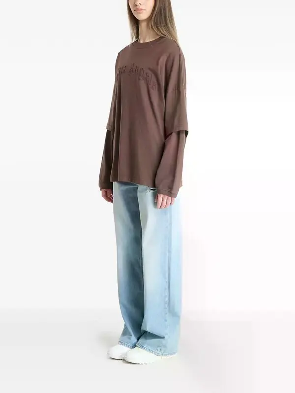 Palm Angels Logo-embroidered Layered T-shirt
