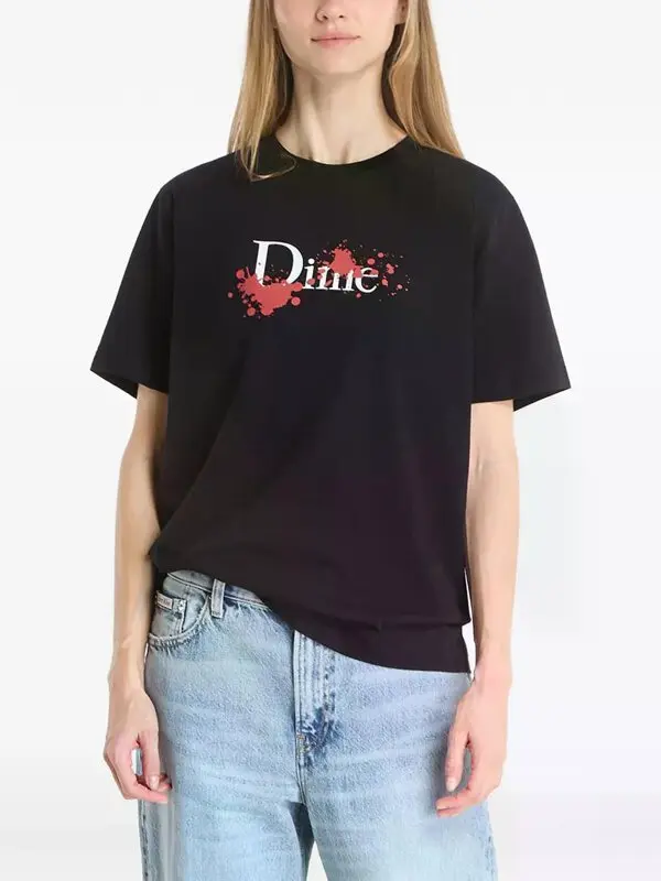 DIME Logo-print T-shirt - Black