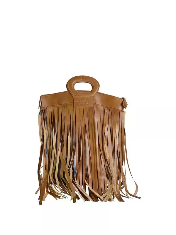 MAISON JEJIA Annie Fringed Tote Bag - Brown