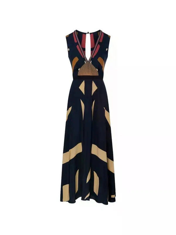 VOLANTIS Ginko Maxi Dress - Blue