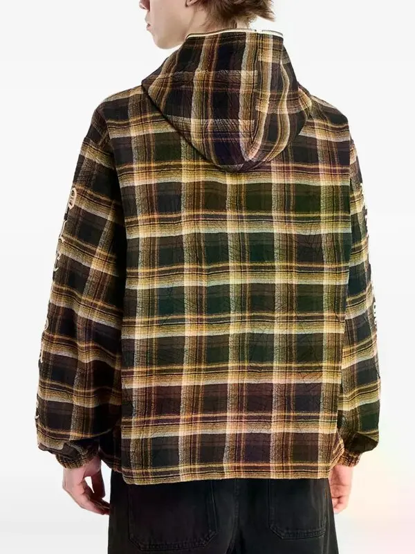PLEASURES Groove Plaid Hooded Jacket