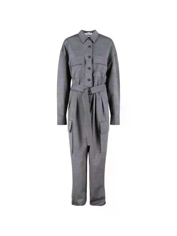 THE FRANKIE SHOP Linda Belted Jumpsuit - Grey