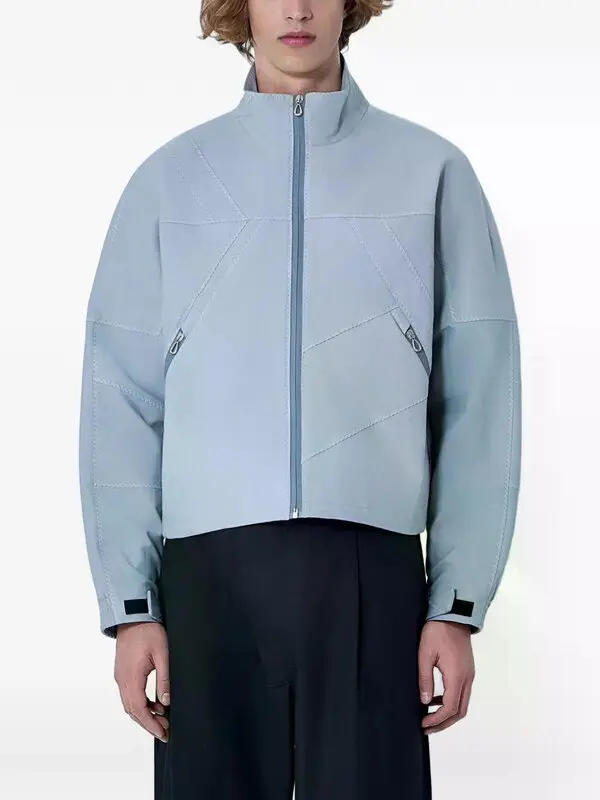 KIKO KOSTADINOV Geometric-stitch High-neck Jacket - Grey