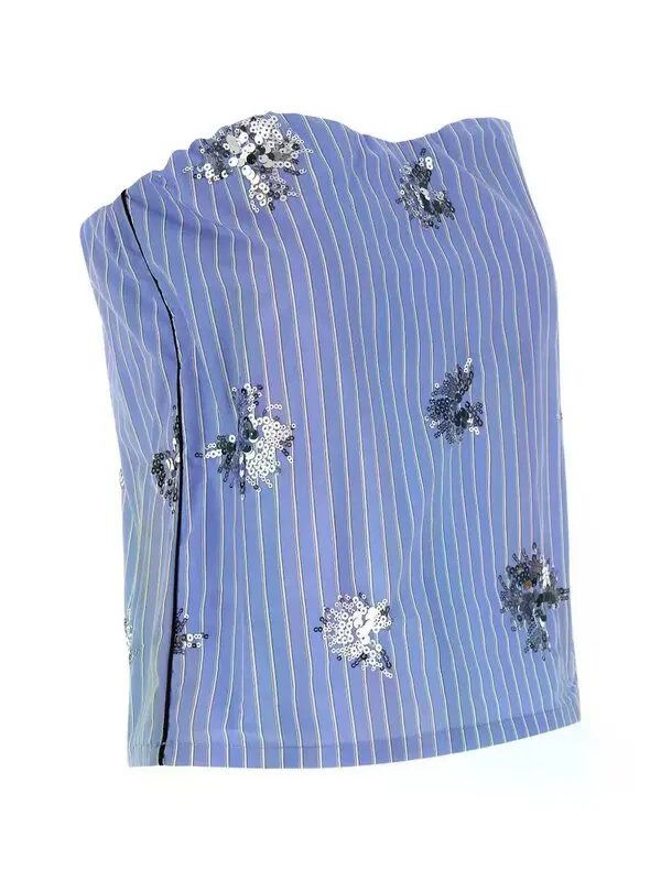 LE TWINS Aura Sequin-embellished Striped Top