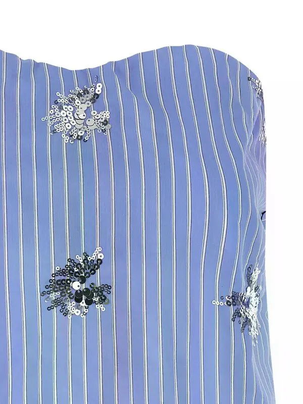 LE TWINS Aura Sequin-embellished Striped Top