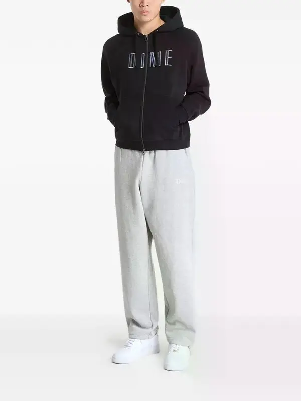 DIME Logo-embroidered Zip-up Hoodie