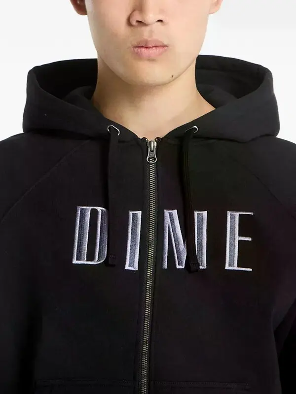 DIME Logo-embroidered Zip-up Hoodie