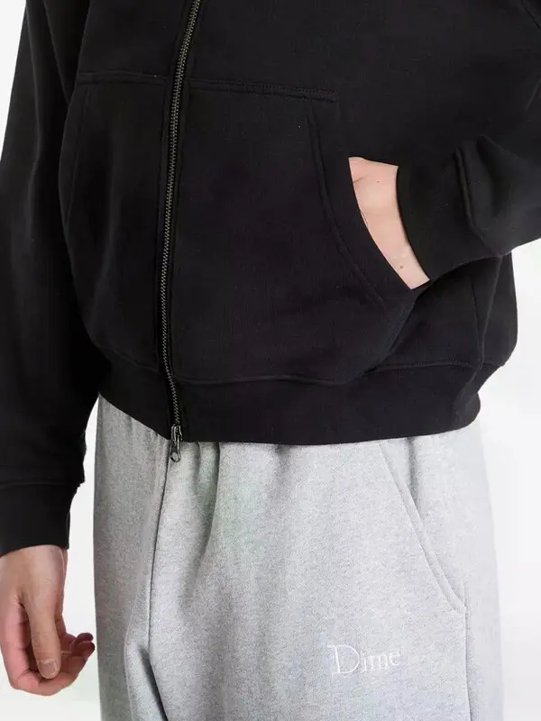 DIME Logo-embroidered Zip-up Hoodie