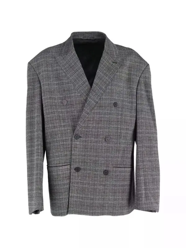Balenciaga Double-breasted Checked Blazer