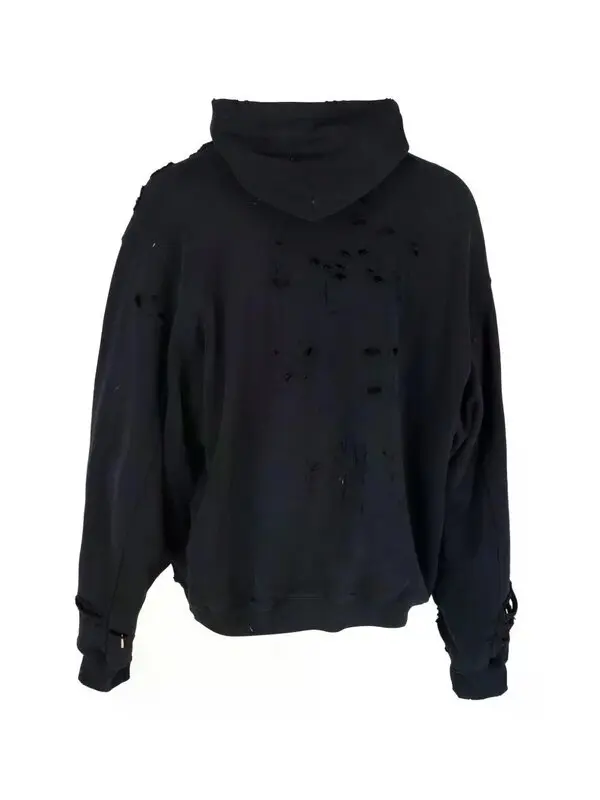 Balenciaga Destroyed Logo-print Hoodie