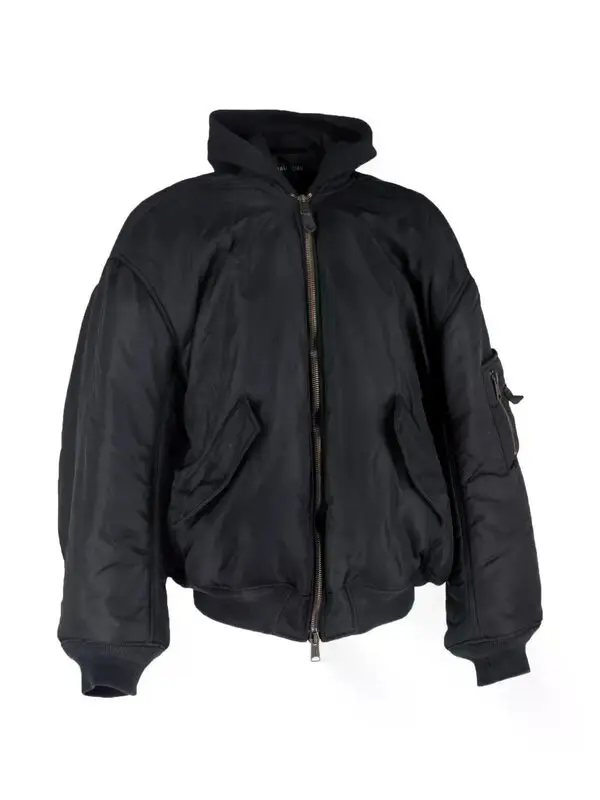 Balenciaga Layered Bomber Jacket - Black