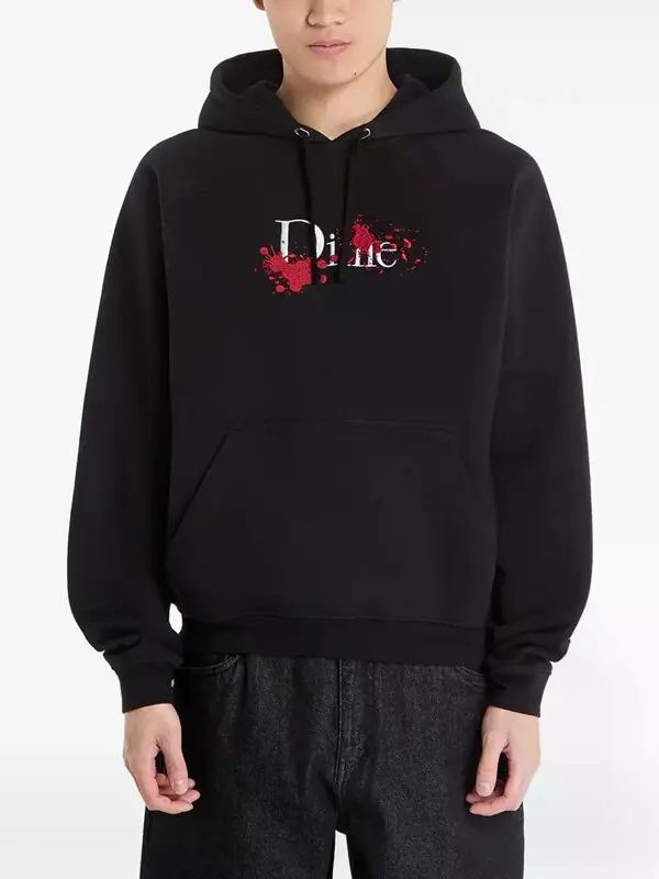 DIME Logo-detail Hoodie - Black