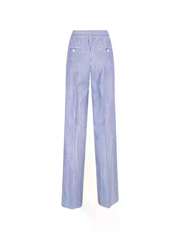 Kiton Striped Wide-leg Trousers - Blue