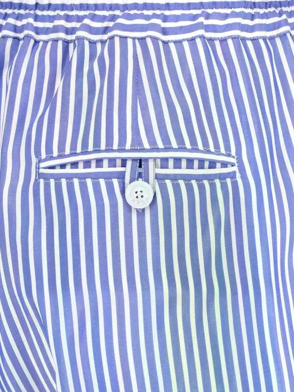 Kiton Striped Wide-leg Trousers - Blue