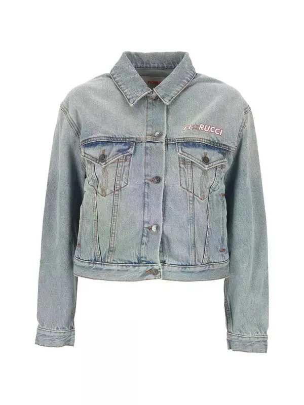 Fiorucci Logo-embroidered Denim Jacket - Blue