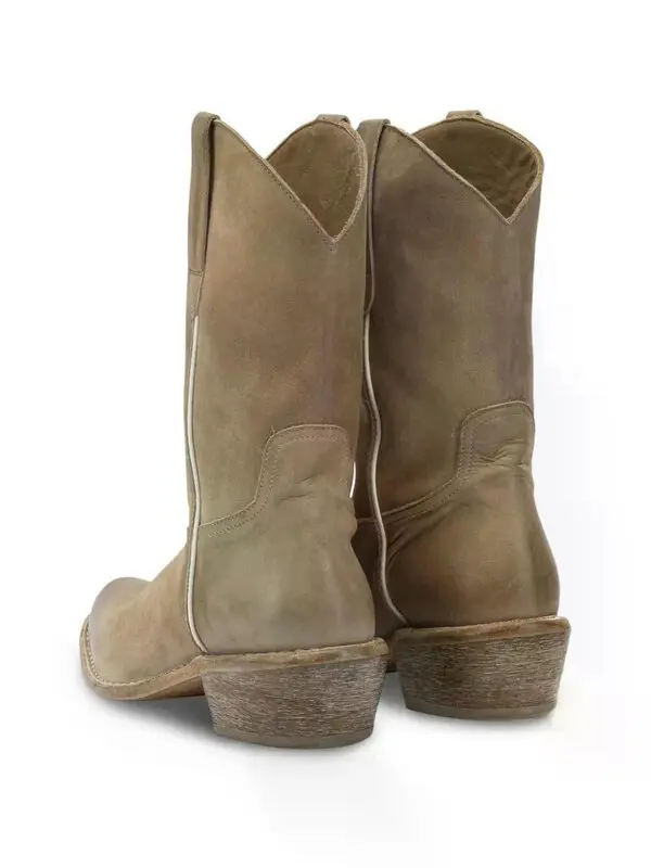 Moma Dallas Western-style Cowboy Boots - Neutrals