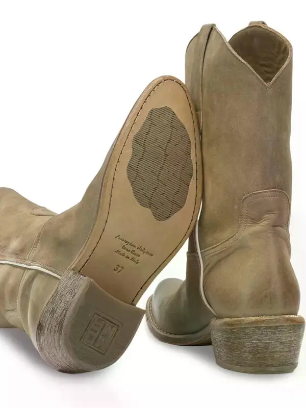 Moma Dallas Western-style Cowboy Boots - Neutrals