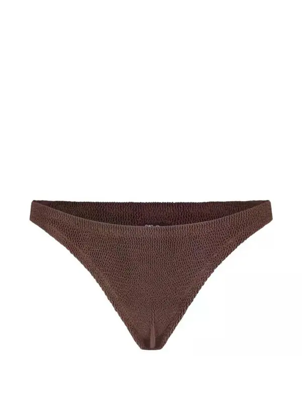 MC2 SAINT BARTH Yulia Naomi Smocked Bikini Bottoms - Brown
