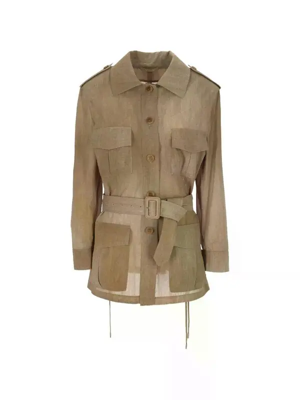 Ermanno Scervino Belted Shirt Jacket - Neutrals