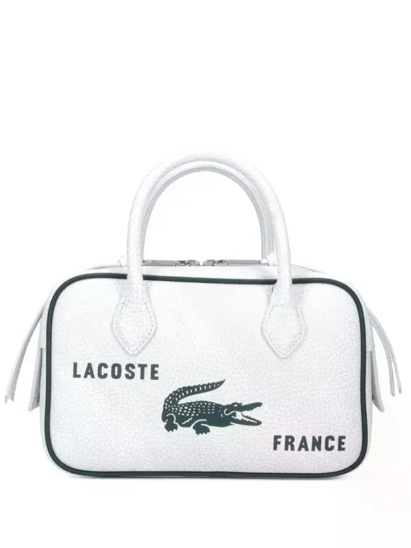 Lacoste Logo Print Tote - White