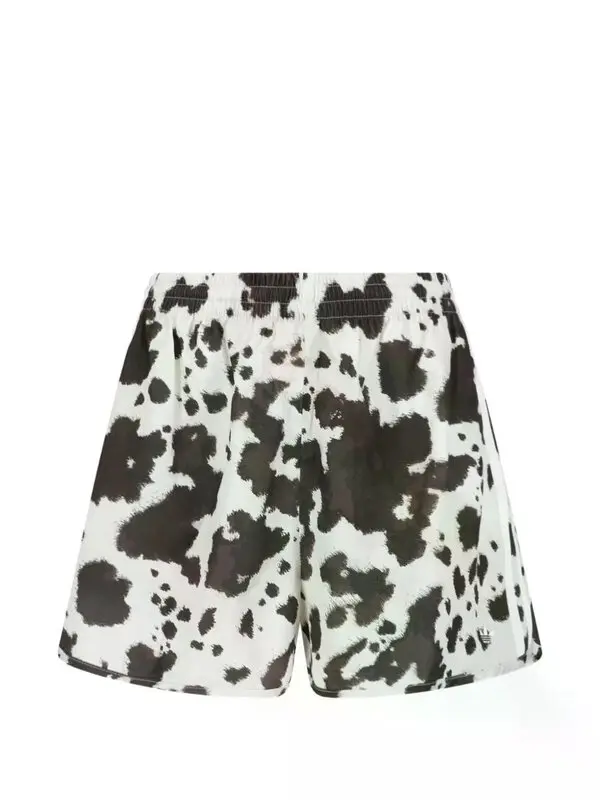 Adidas Cow-print Side-stripe Shorts - White