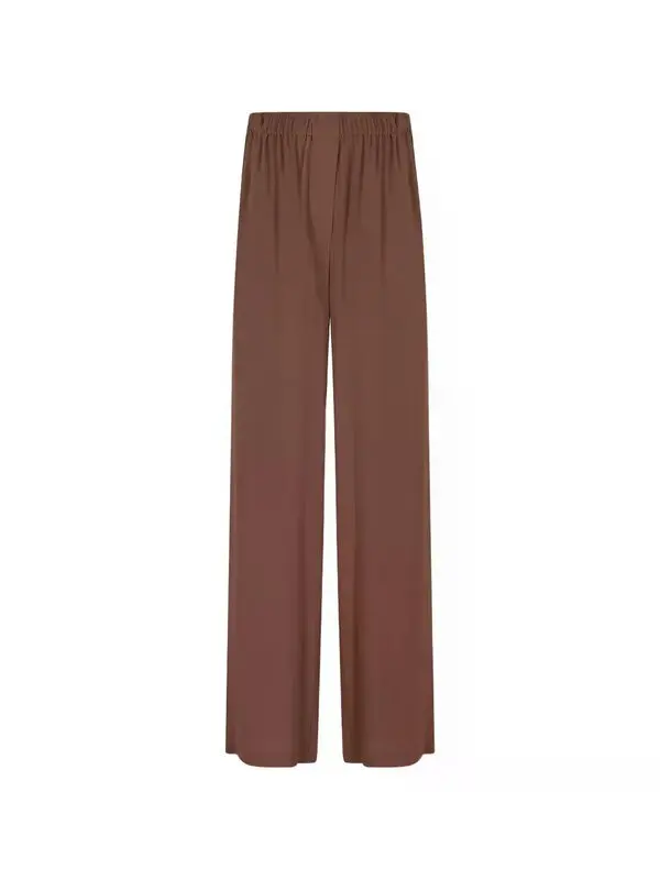Federica Tosi Elasticated-waistband Wide Leg Trousers - Brown