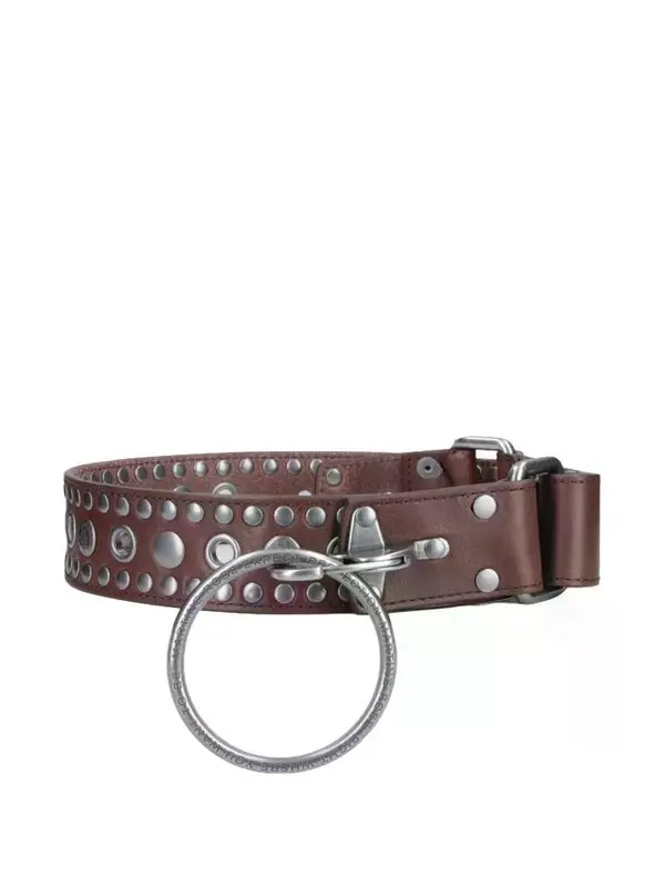 Martine Rose Stud-embellished Ring-detail Belt - Brown