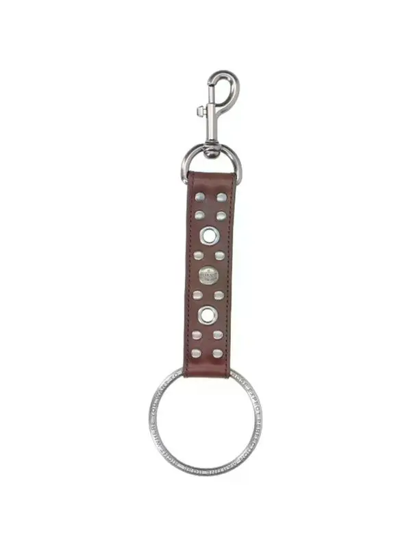 Martine Rose Stud-embellished Keyring - Brown