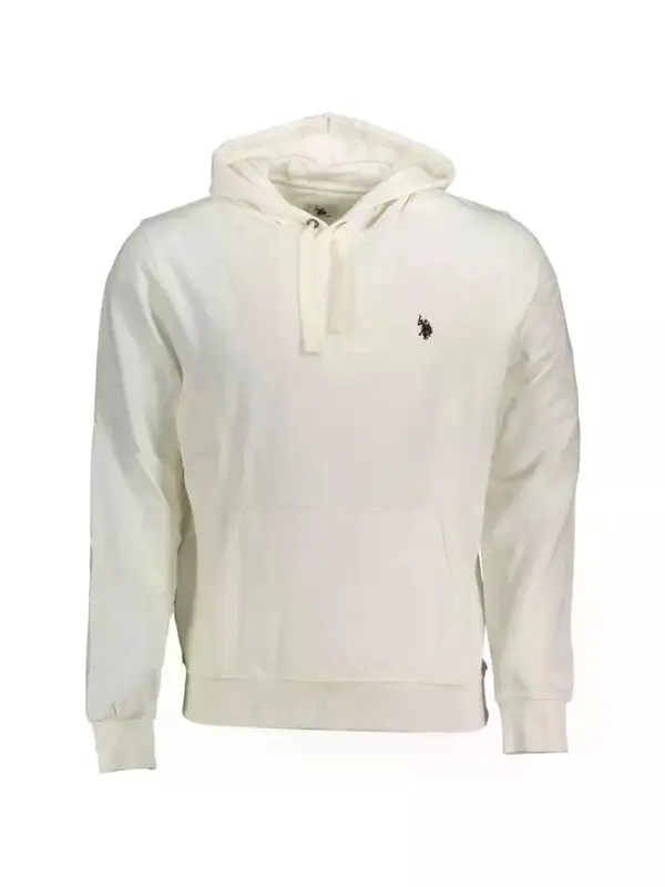 U.s. Polo Assn. Logo-embroidered Drawstring Hoodie - White