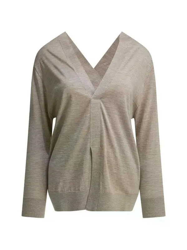 SA SU PHI V-neck Cashmere-blend Sweater - Neutrals