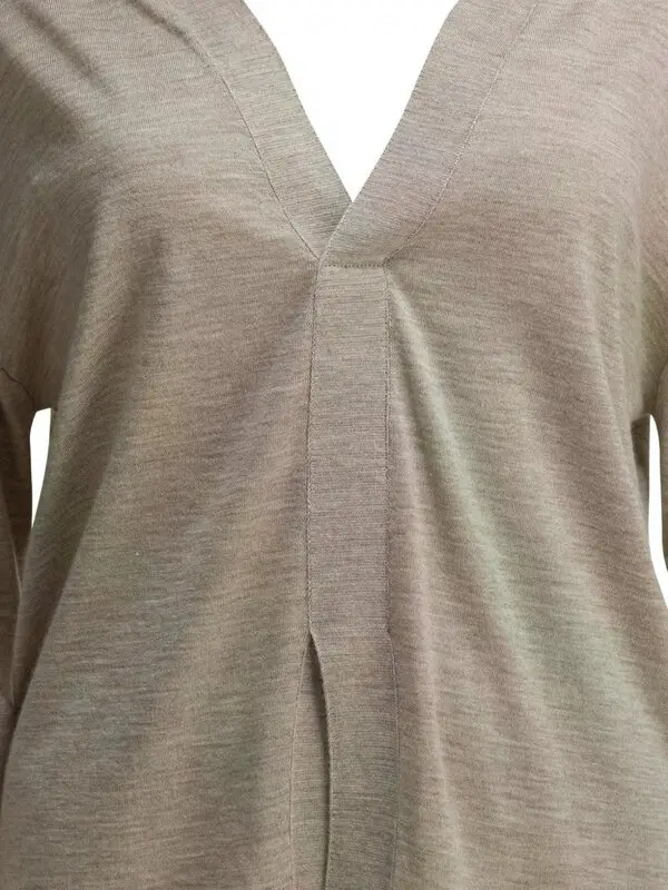 SA SU PHI V-neck Cashmere-blend Sweater - Neutrals