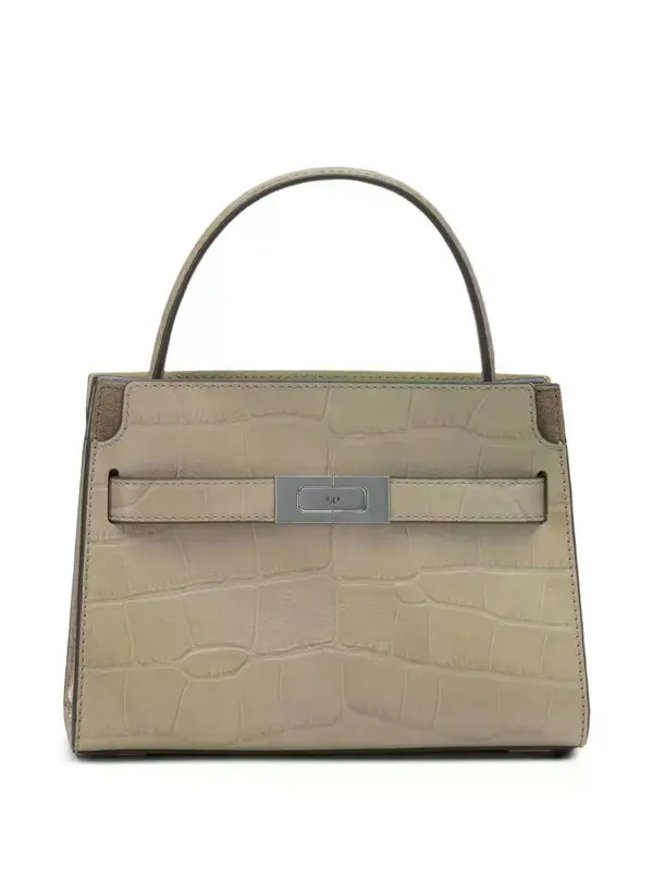 Tory Burch Lee Radziwil Croc-effect Leather Tote Bag - Neutrals