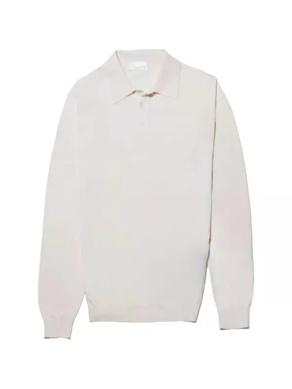 ROBERTO COLLINA Long-sleeve Polo Shirt - Neutrals