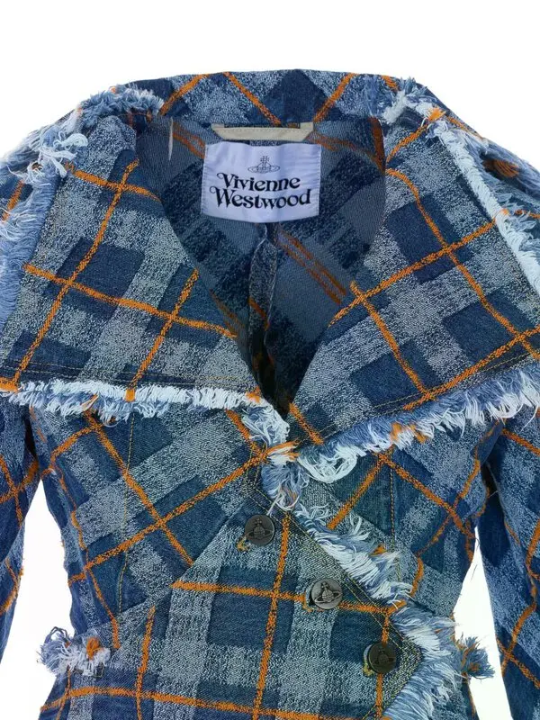 VIVIENNE WESTWOOD Worth More Frayed Jacket - Blue