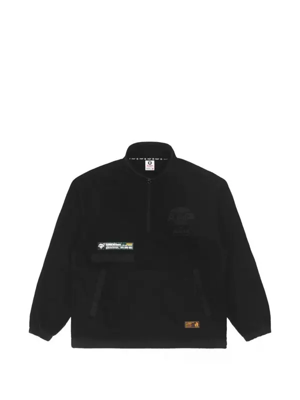 AAPE BY *A BATHING APE Moonface Half-zip Sweatshirt - Black
