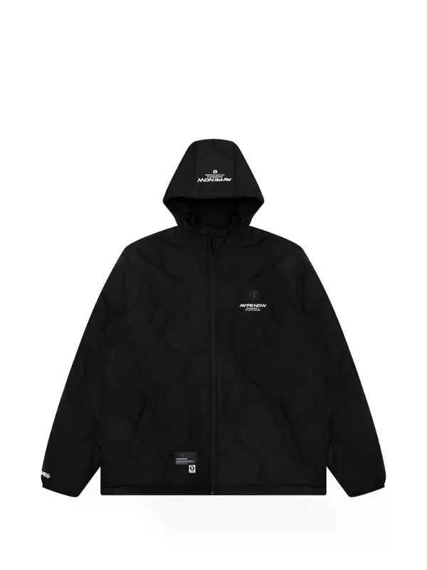 AAPE BY *A BATHING APE Moonface Patch Quilted Jacket - Black
