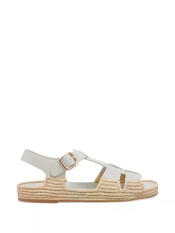 PALOMA BARCELO Yuka Calidis Buckle-fastening Sandals - White