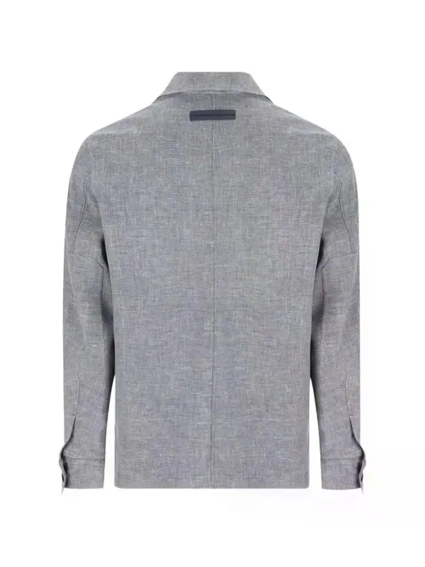 Zegna Button-up Flap-pocket Shirt - Grey