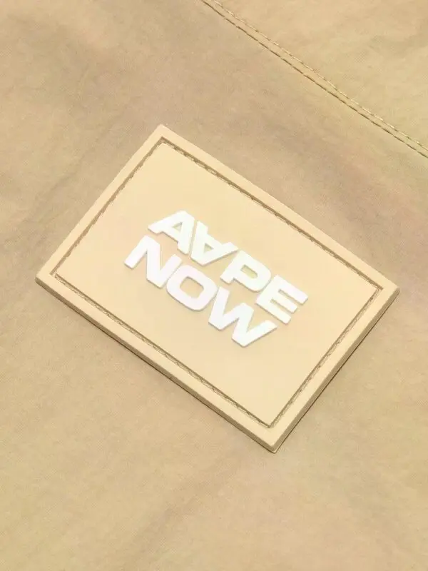 AAPE BY *A BATHING APE Moonface Logo Windbreaker Jacket - Neutrals